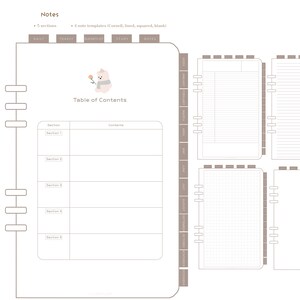 Digital Undated Studyplanner for Student Vertical Planner Sticker ...