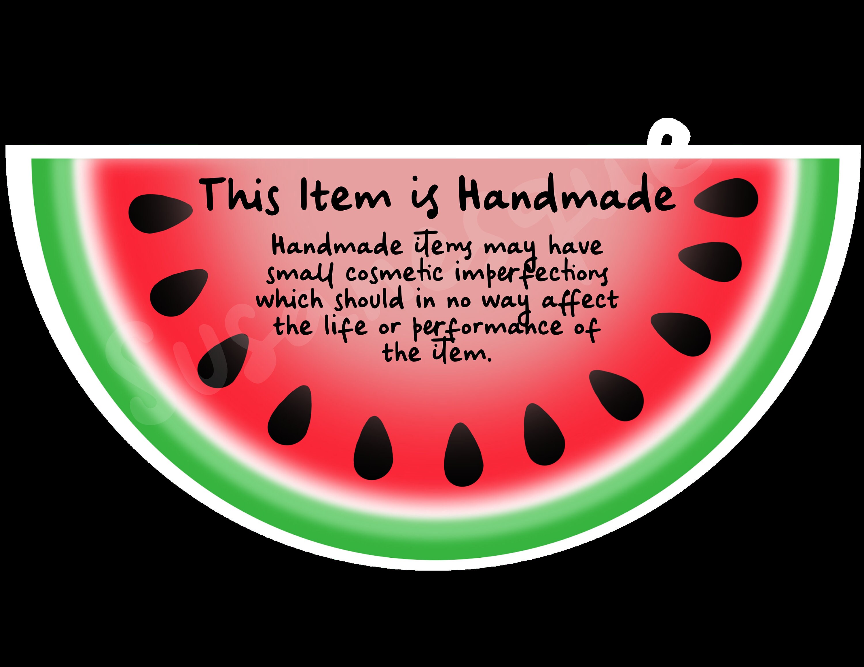 Watermelon Handmade Item Card Disclaimer Printable Png - Etsy