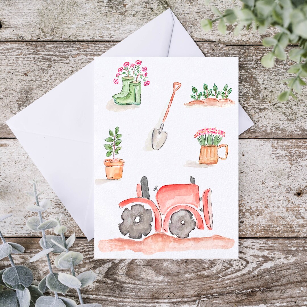 Garden Farming Card - Etsy