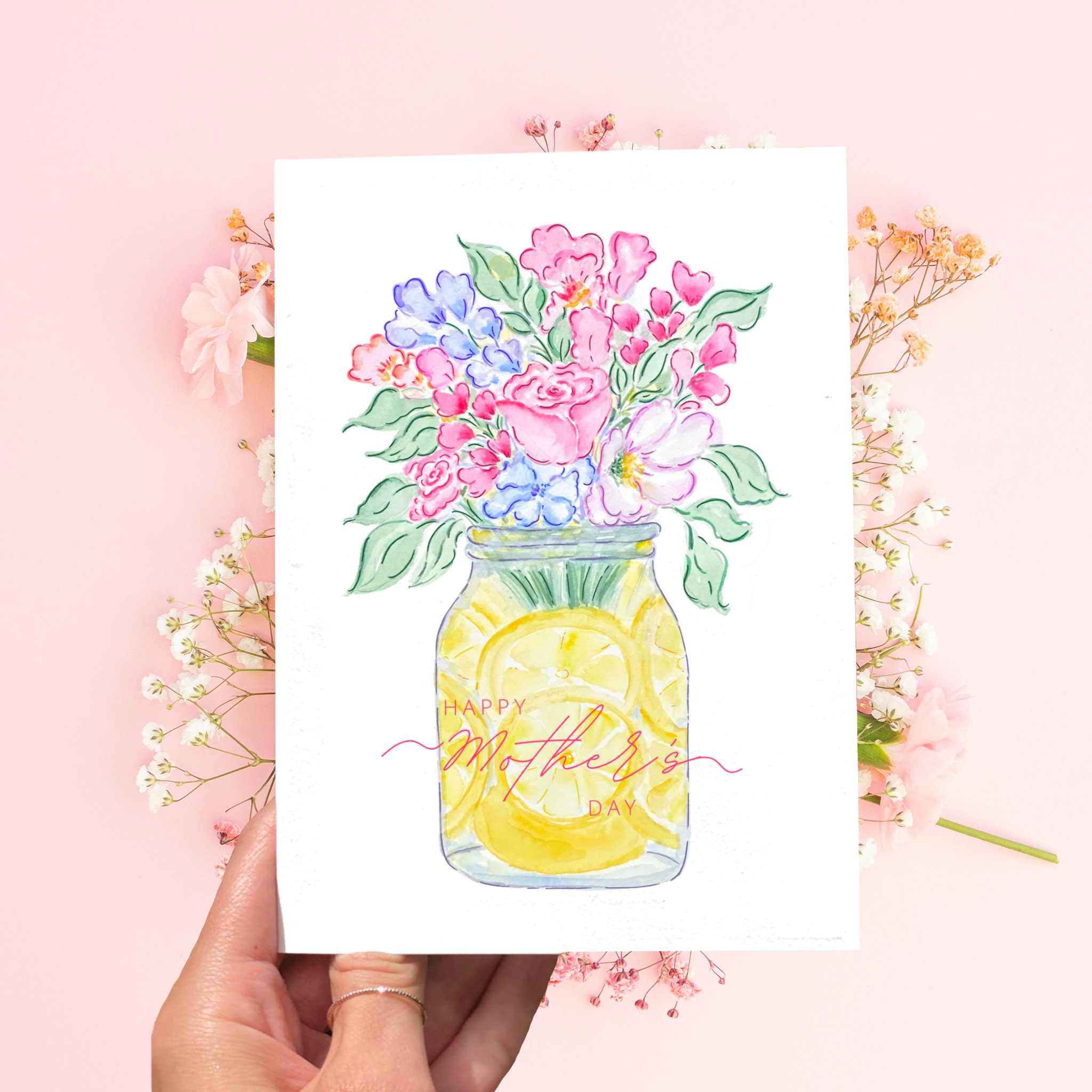 Happy Mother’s Day Lemon Bouquet Card - Etsy