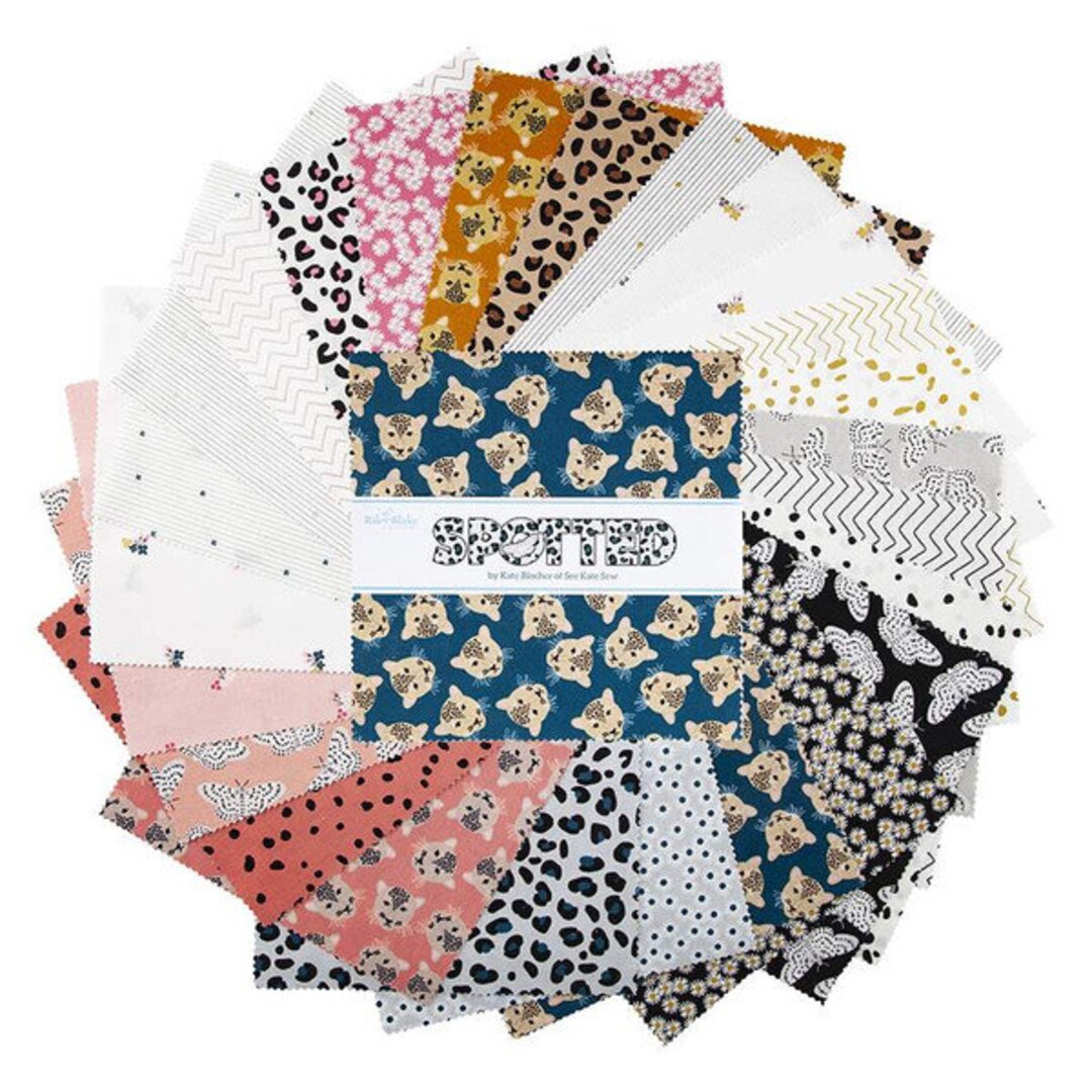 Spotted Layer Cake 42 10 Squares Stacker Riley Blake Fabric 100% ...