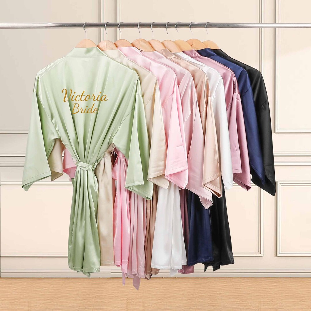 Silk Bridesmaids Robes | Personalized Bridal Robes | Bridesmaid ...