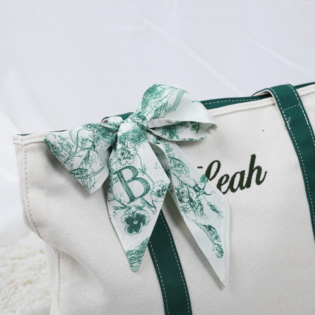 Tote Bag Ribbons With Initials, Letter Ribbons Decorated for Gifts Bag ...
