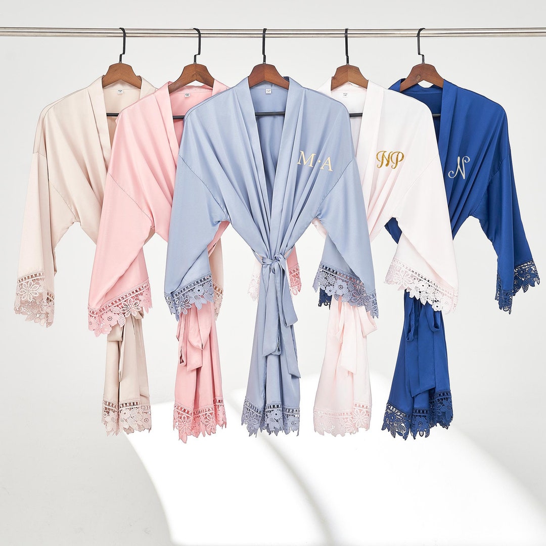 Personalized Bride Robe, Bridesmaid Robes, Birthday Party Gift, Satin ...