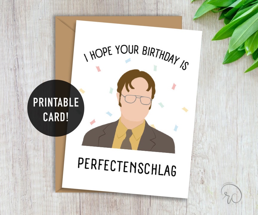 The Office Birthday Card Funny Quotes Dwight Schrute Digital Download ...