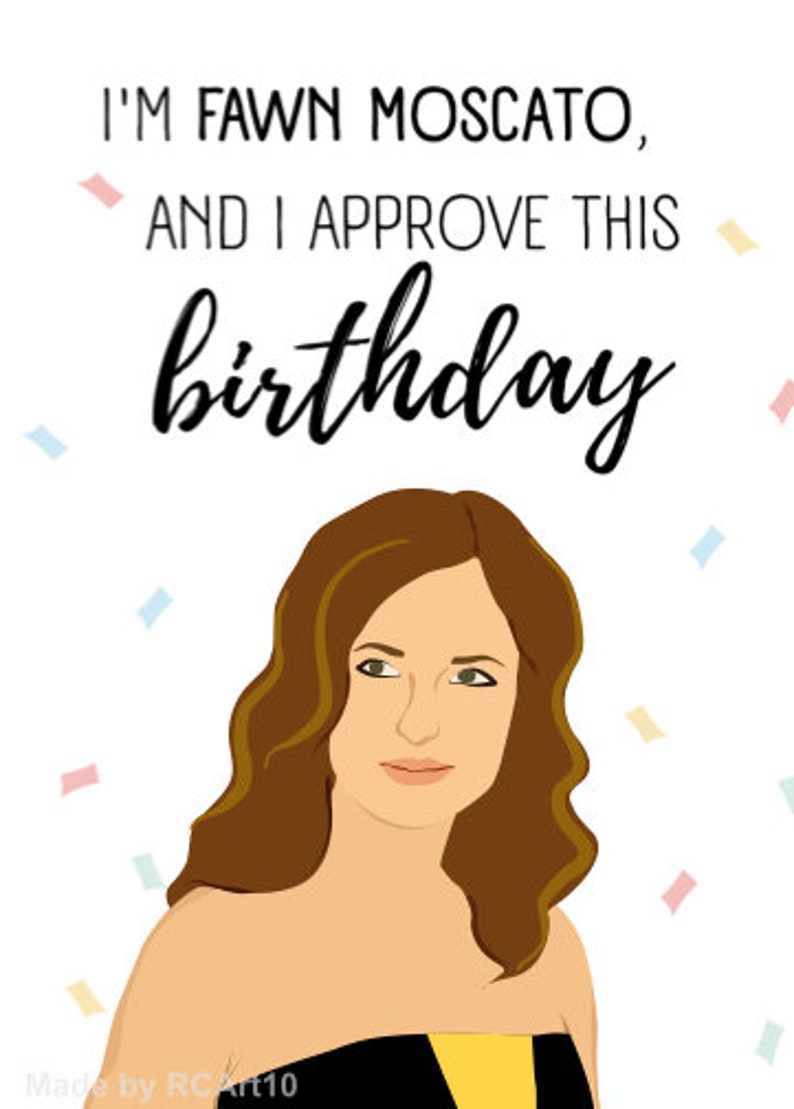 New Girl Birthday Card Schmidt Quotes Printable Greeting Card Blank ...