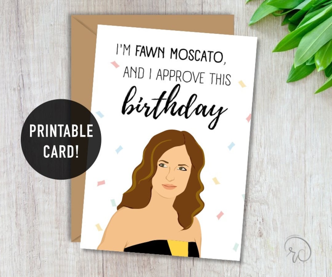 New Girl Birthday Card Schmidt Quotes Printable Greeting Card Blank ...