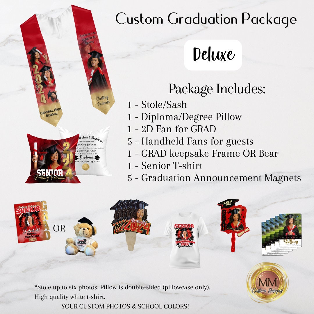 Graduation Package, Graduation Stole/sash, FAN, Diploma Pillow ...