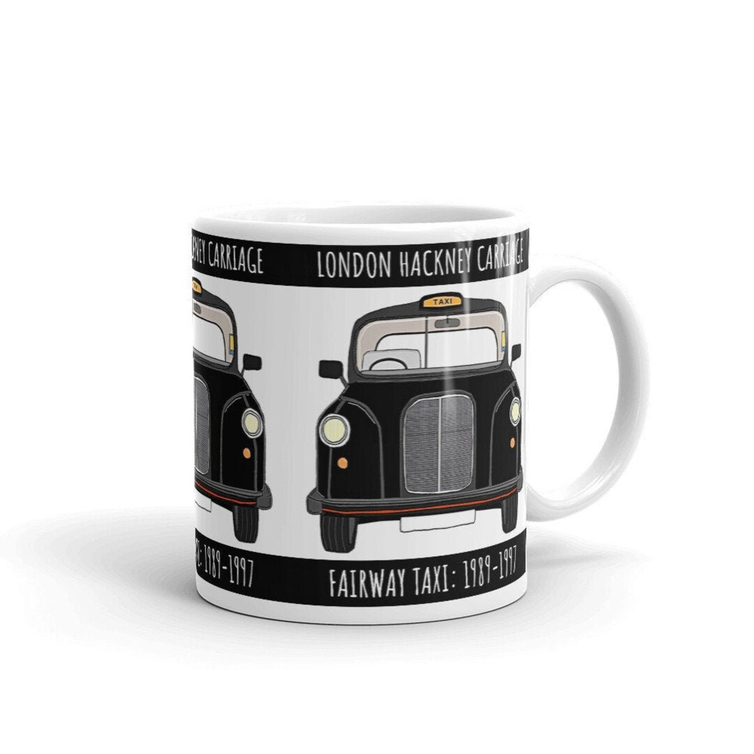 London classic fairway black taxi Hackney carriage mug con diseño ...