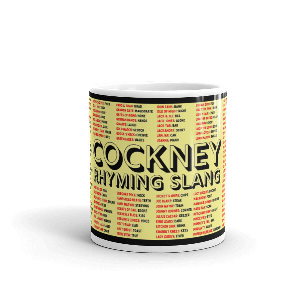 Cockney Rhyming Slang A-Z Yellow and Black Printed Mug - Etsy