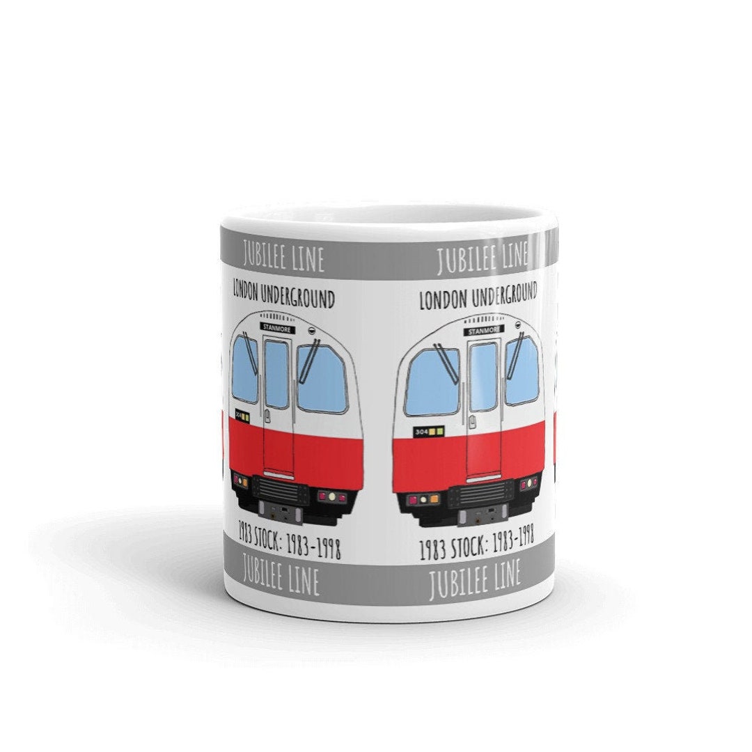 London Underground 1983 Tube Stock Train Jubilee Line Illustrated Mug ...