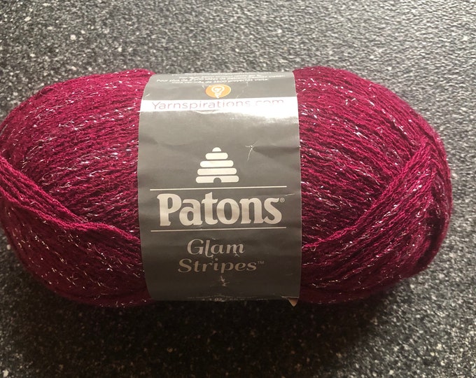 Patons Glam Stripes Yarn Wine - Etsy