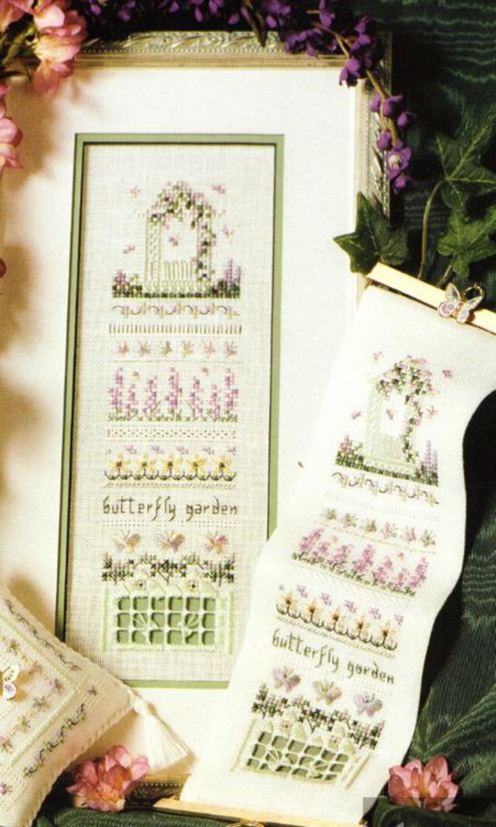 Butterfly Garden Sampler Cross Stitch Leaflet the Victorian Sampler - Etsy