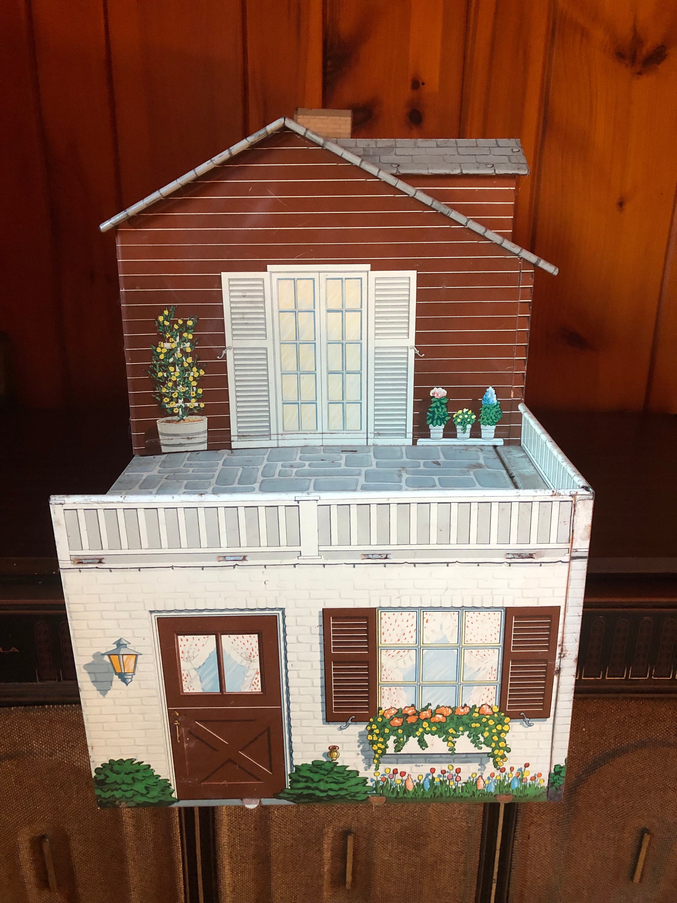 Vintage 1960s Marx Tin Metal Doll House 33L X 19H X 12W - Etsy