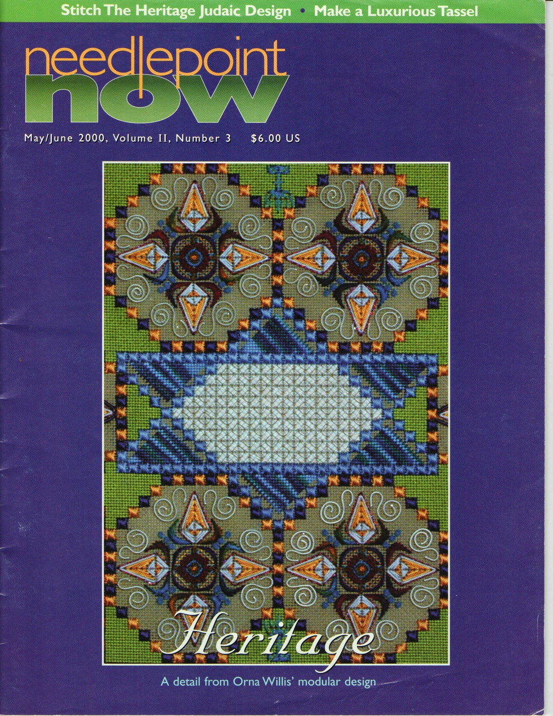 Needlepoint Now Magazine May June 2000 No 3 Stitch the Heritage Judaic ...