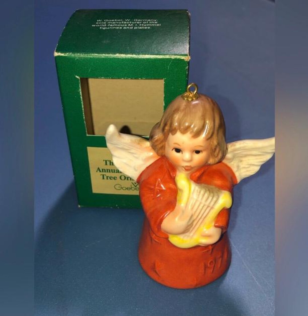 Goebel Angel Bell W/harp Red 1978 Third Edition - Etsy