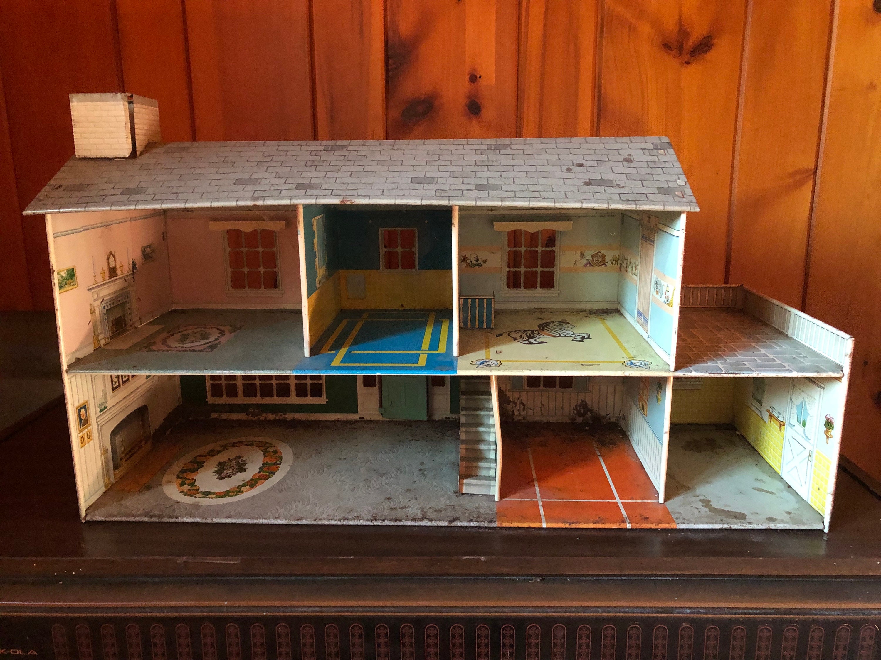 Vintage 1960s Marx Tin Metal Doll House 33L X 19H X 12W - Etsy