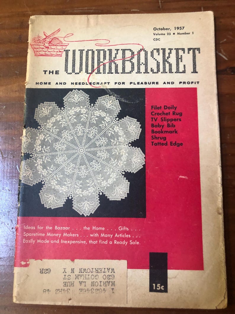 The Work. Basket Magazine 1957 - Etsy