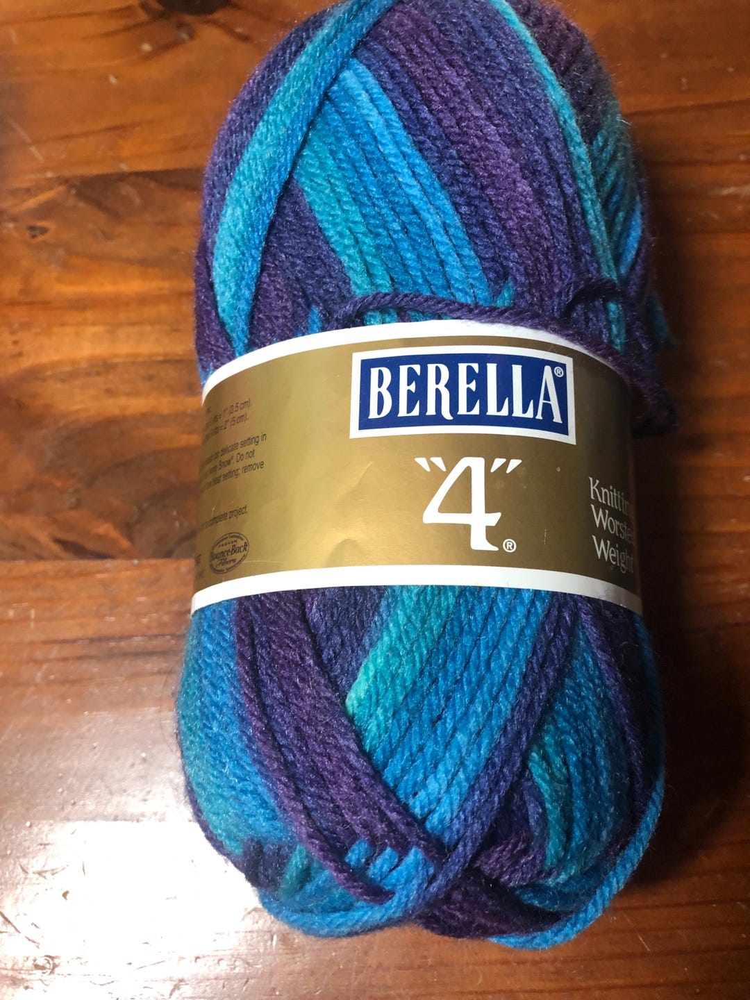 Berella 4 Blackberry Twist Yarn Shades of Blues & Purple - Etsy