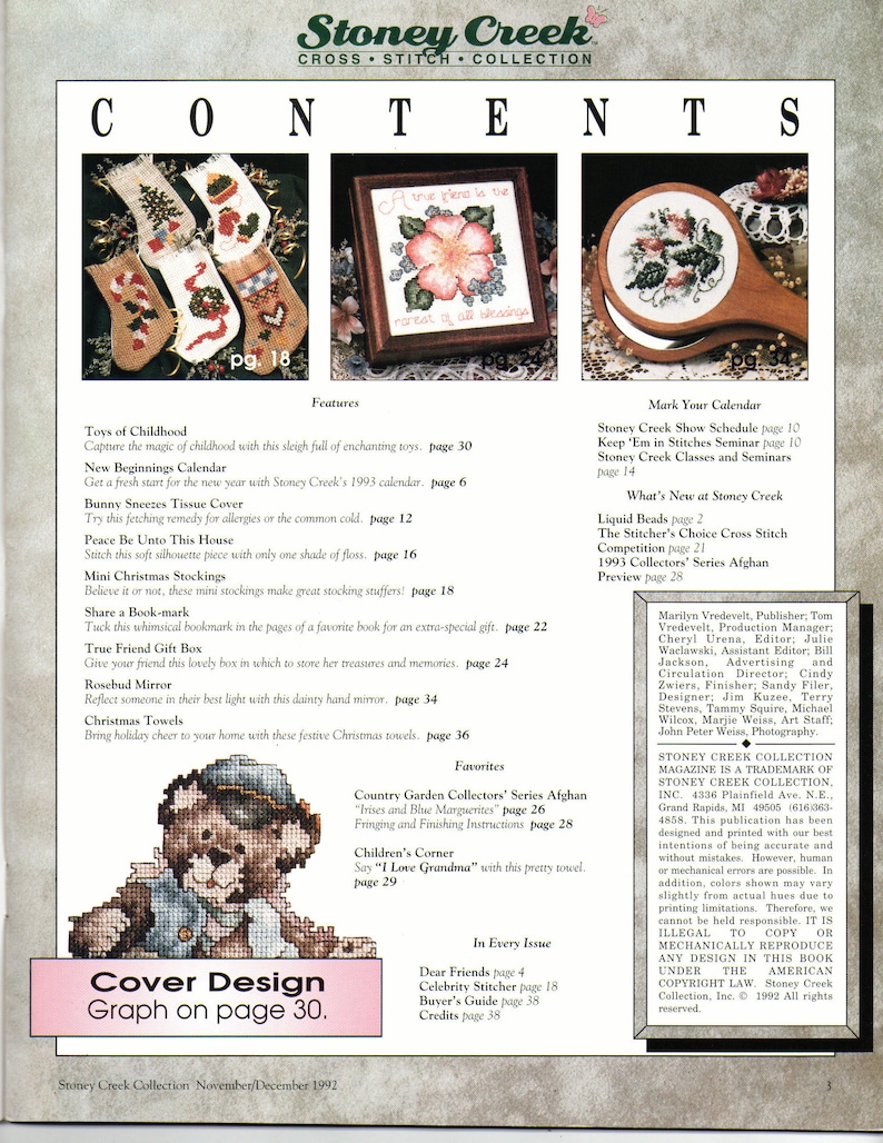 Stoney Creek Cross Stitch Collection Magazine - Etsy