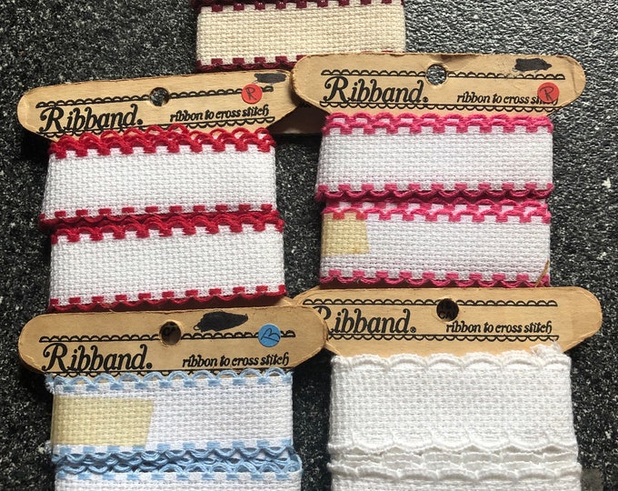 Ribband to Cross Stitch 1 Inch Vintage Material - Etsy