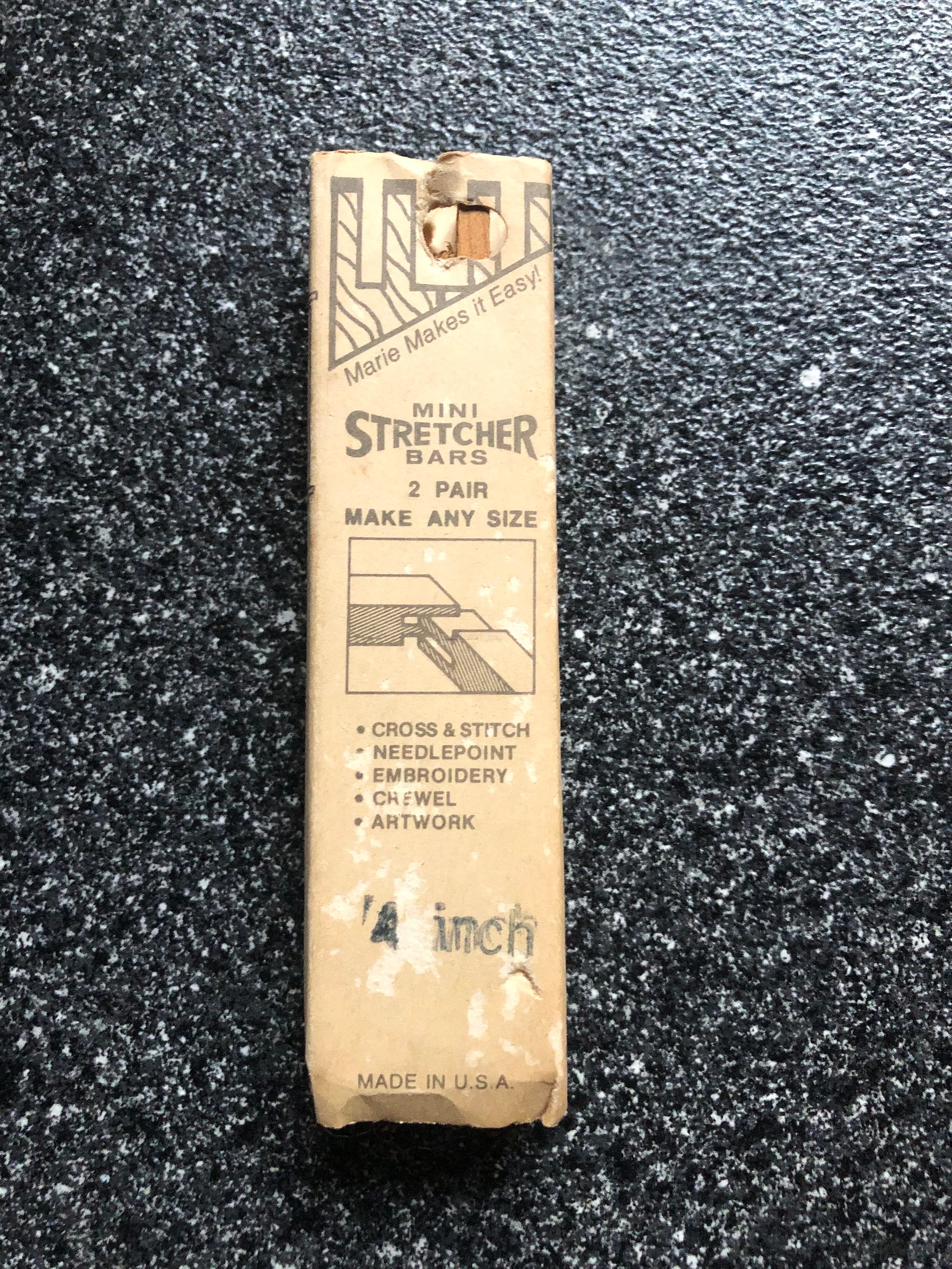 Mini Stretcher Bars 2 Pair Cross Stitch Needlepoint Embroidery Crewel ...