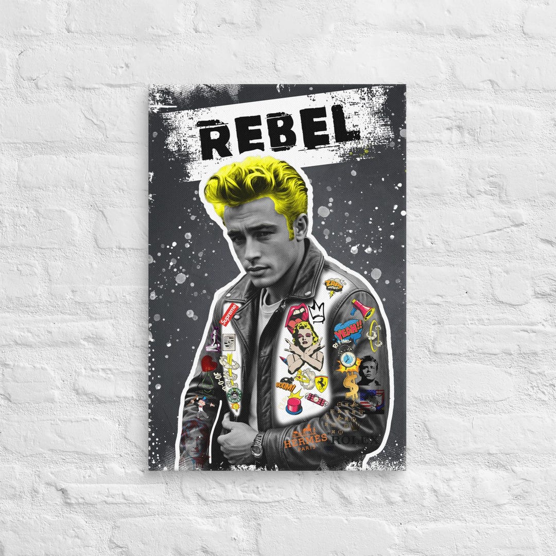 Canvas, Pop Art, James Dean, Mural, Artwork - Etsy