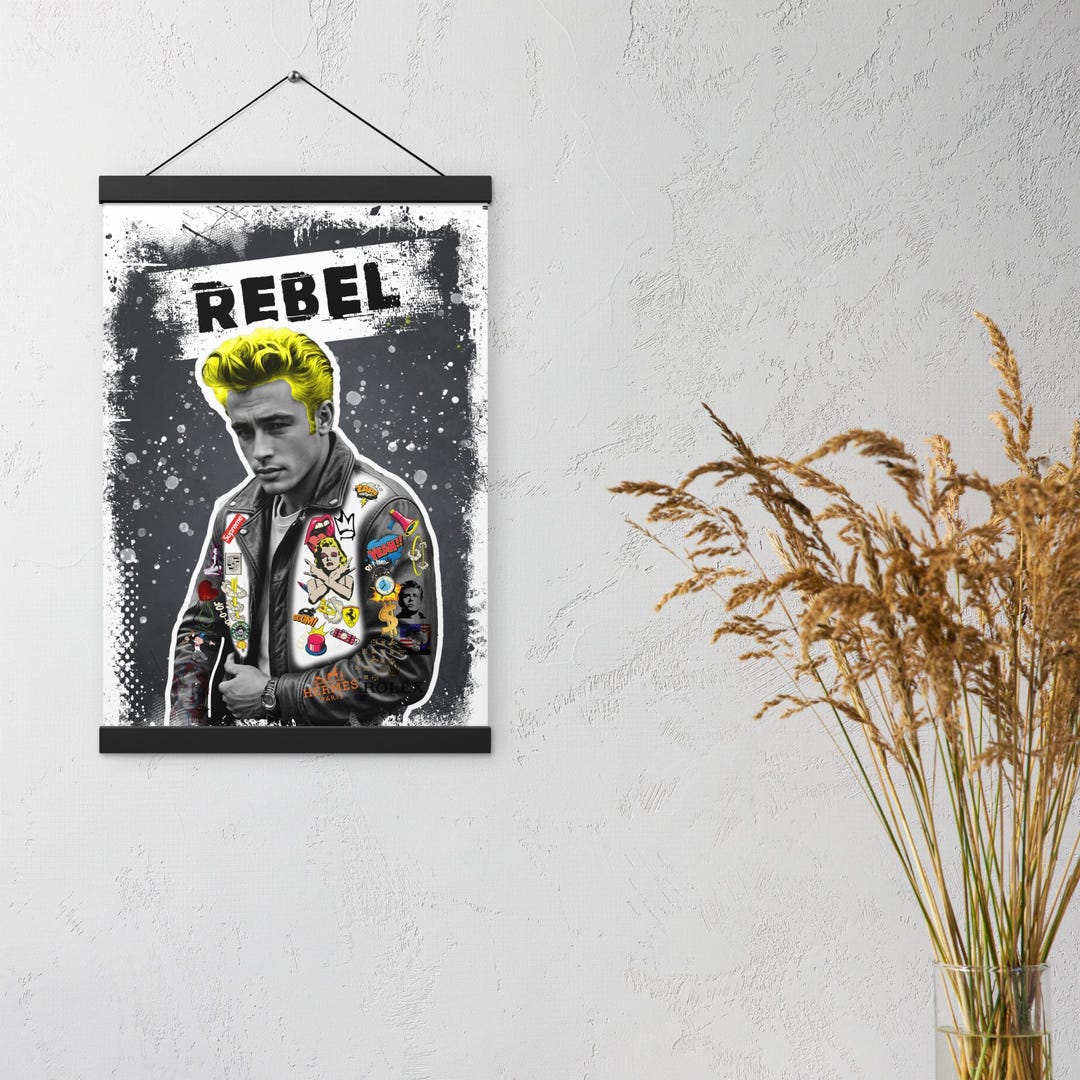 Poster With Hangers, Pop Art, James Dean, Rebel, Artwork - Etsy