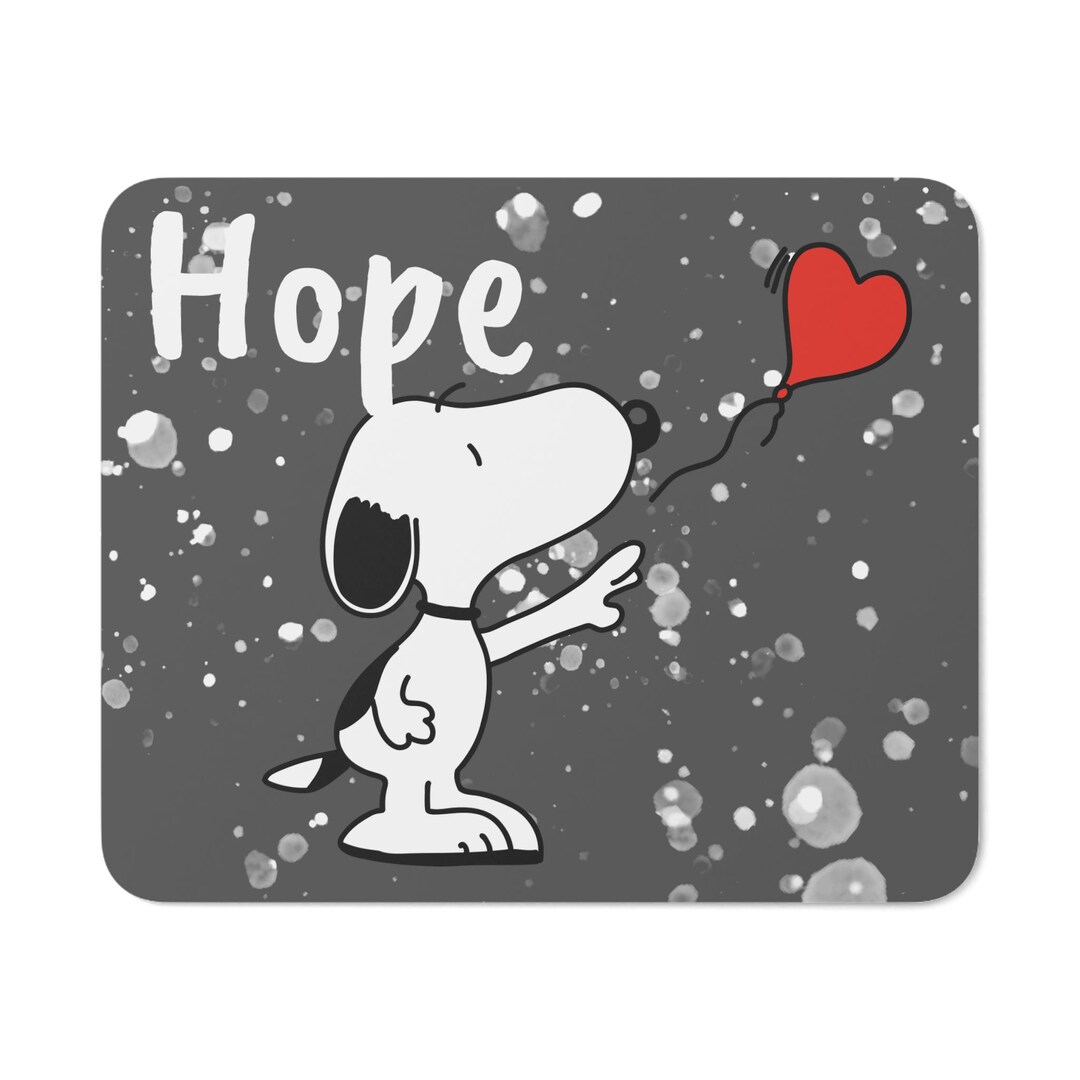 Snoopy Mousepad, Pop Art Inspired Banksy Design, Hope, Desk Accessory ...