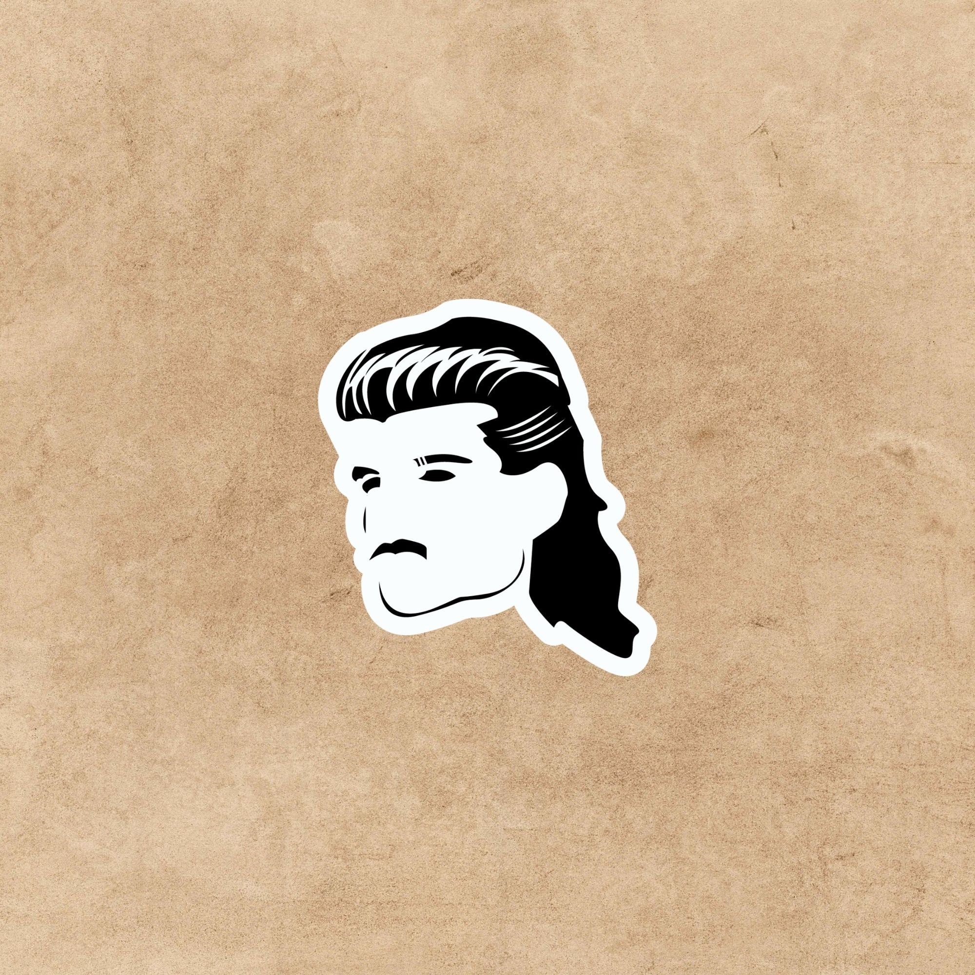 Eighties Inspired Mullet Die Cut Vinyl Sticker Water - Etsy