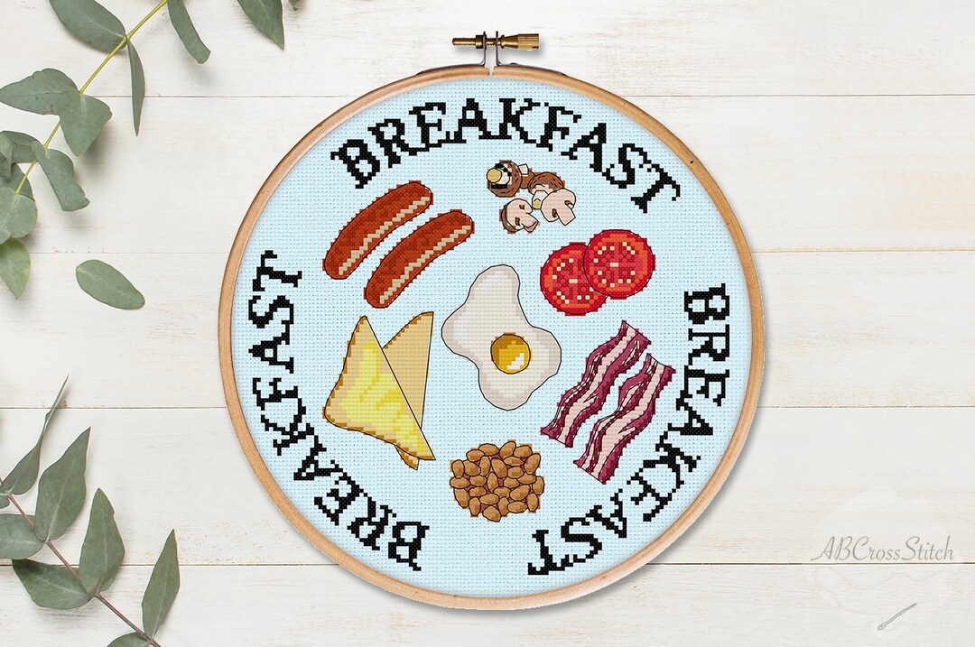 Breakfast Cross Stitch Pattern - PDF Download - Etsy