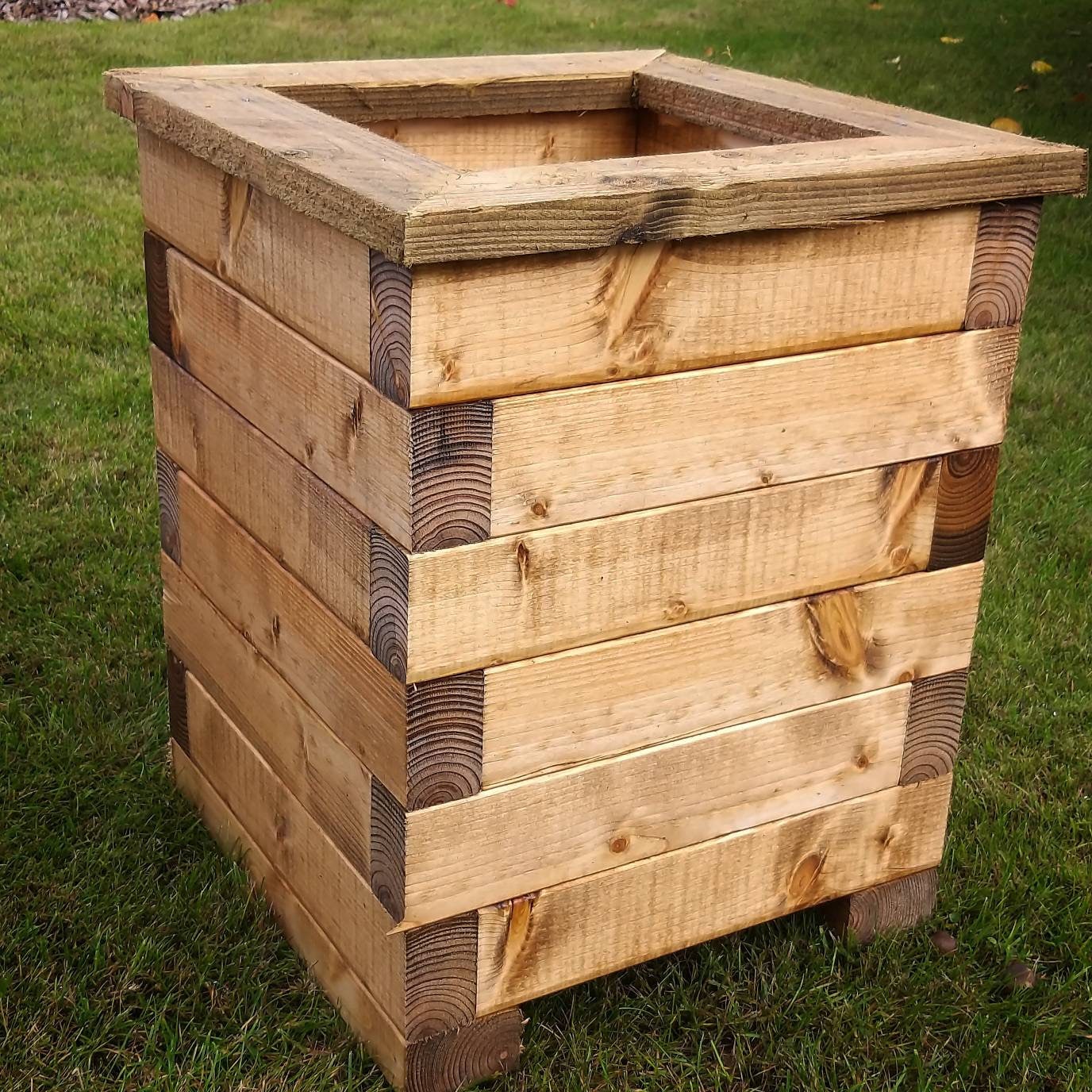 Tall Square Wooden Garden Planter - Etsy UK