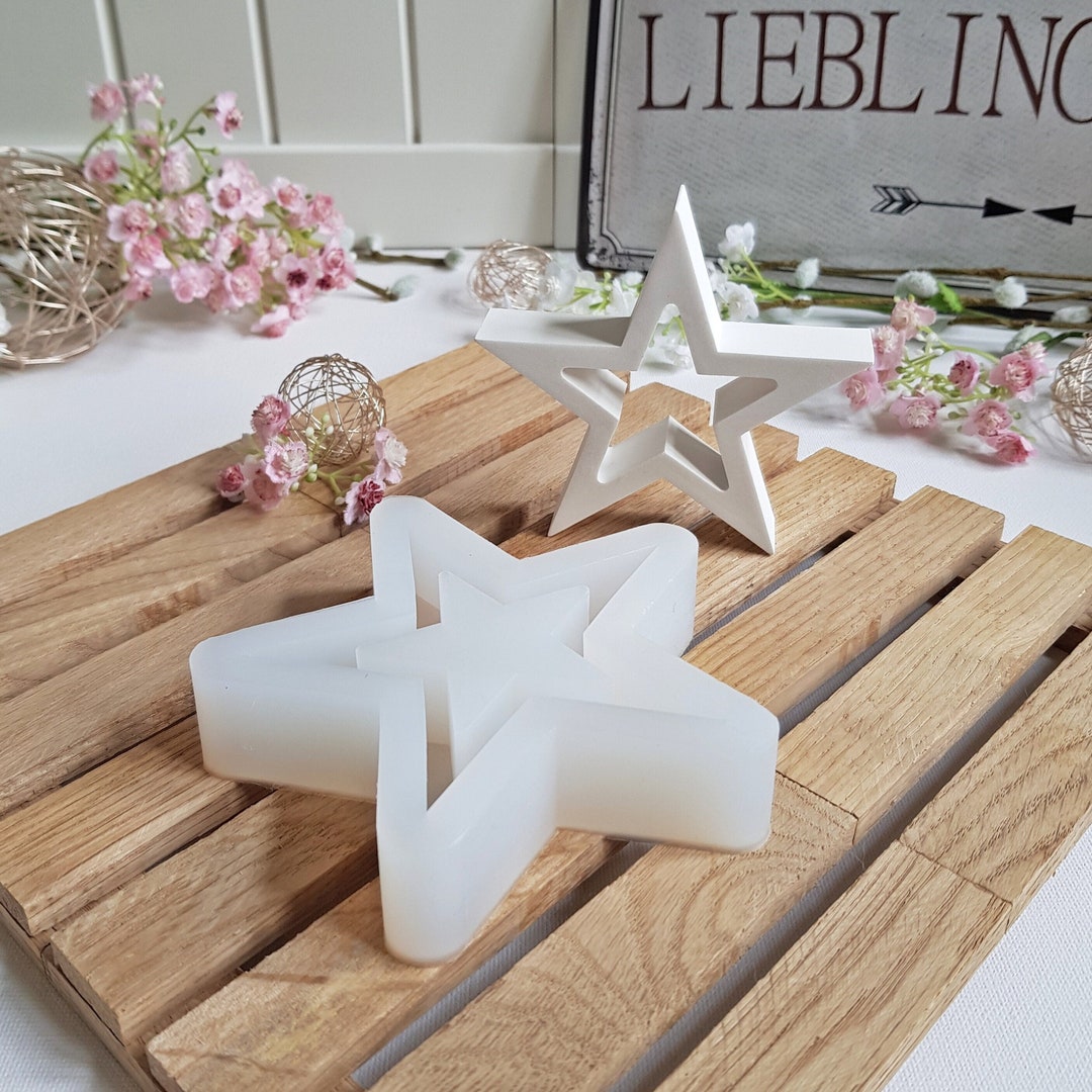 Casting Mold Star, Star Open Inside, Size Ø 9 Cm, Casting Mold for ...