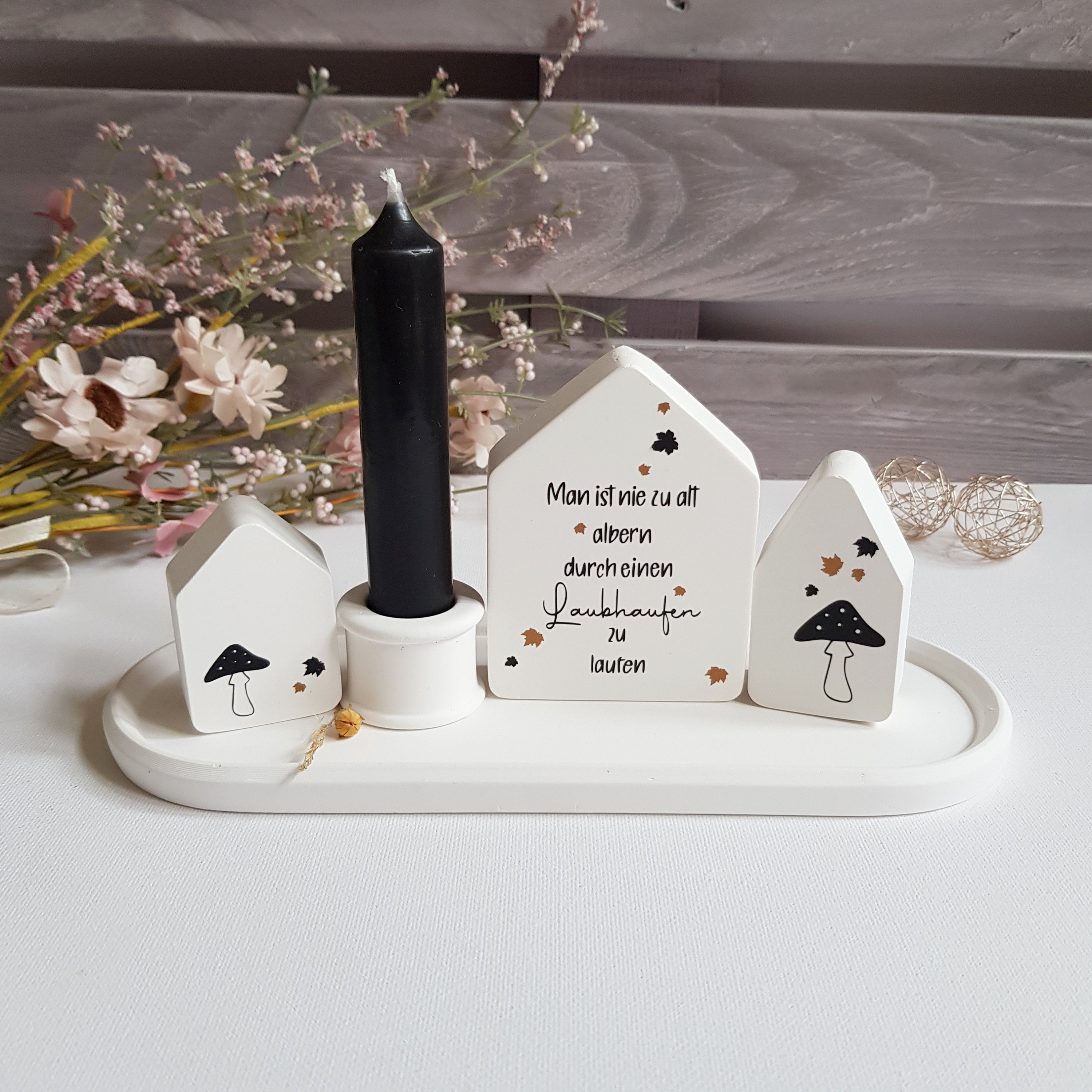 Häuser Deko aus Beton HERBST DEKO Im Set 3 Varianten / - Etsy.de