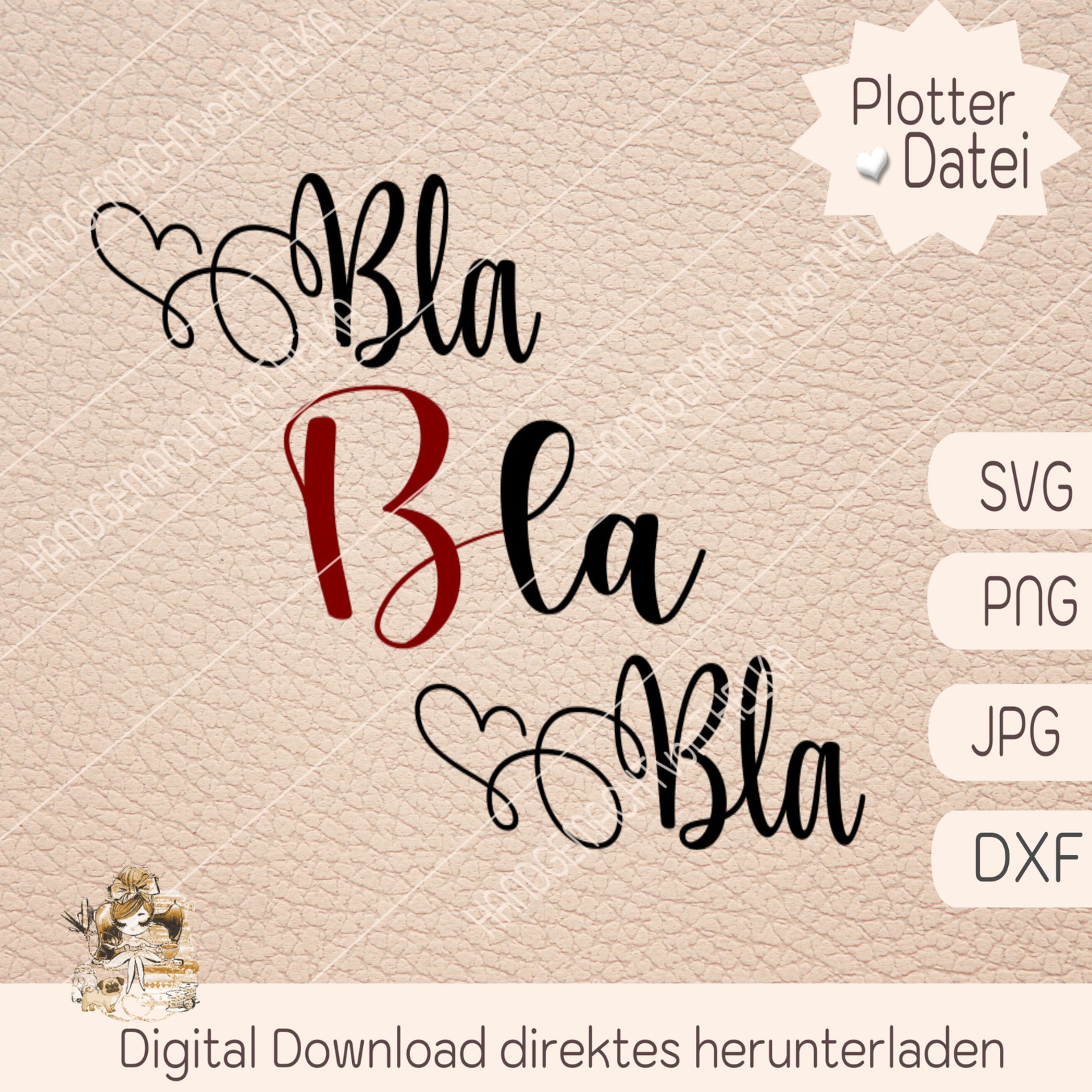 Plotter File Lettering BLA BLA BLA Instant Download Svg Png | Etsy UK