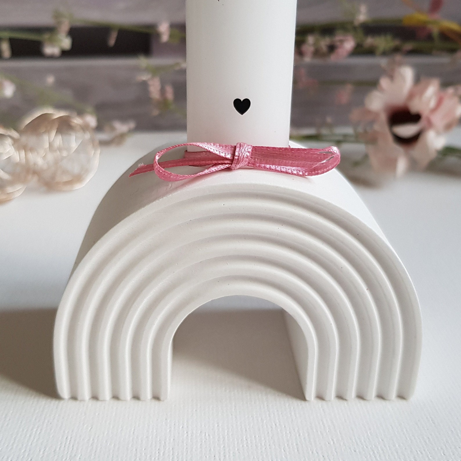 Beton Raysin Deko Kerzenständer Bogen Streifen Optik - Etsy.de