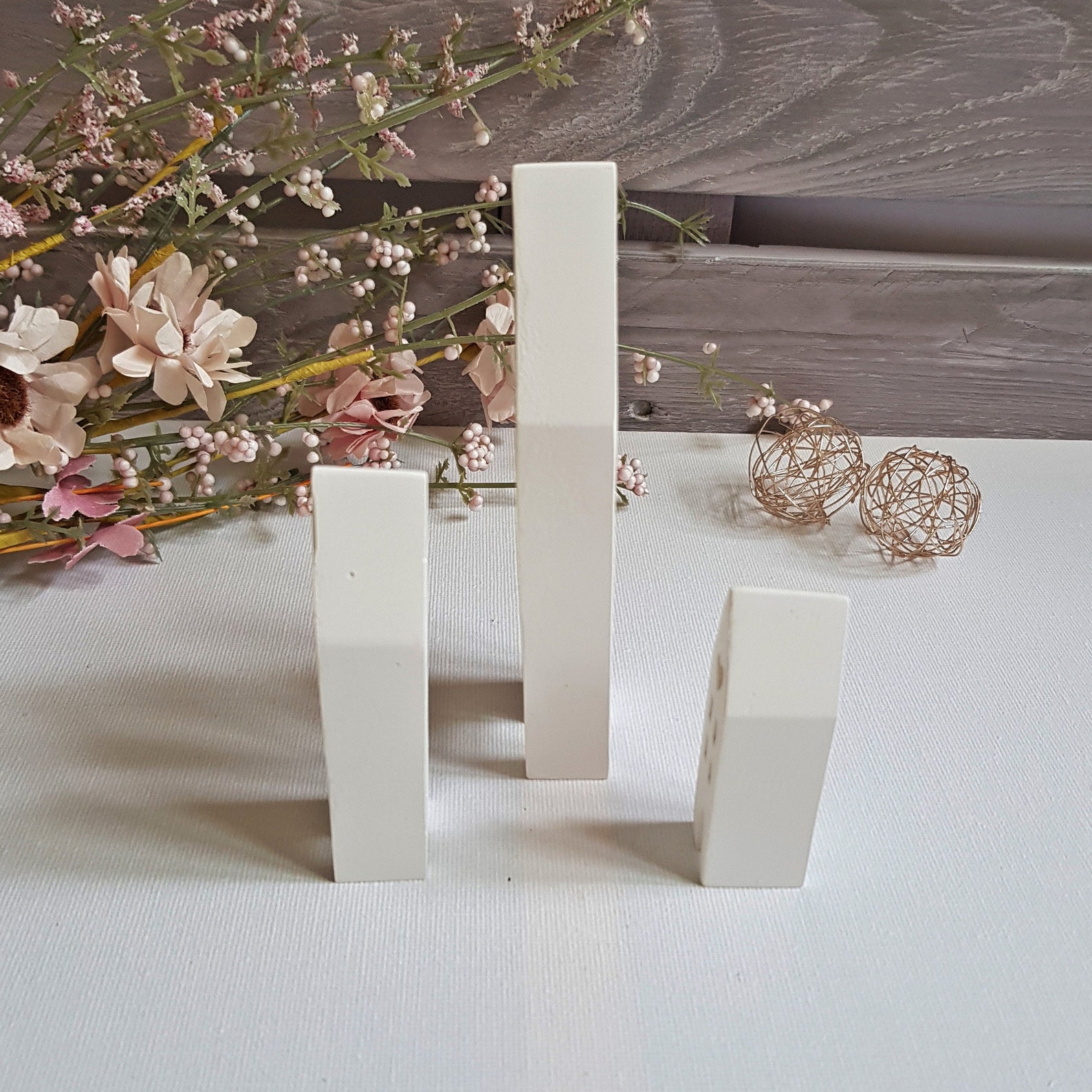 Häuser Deko aus Beton mit Herz im 3er Set Farbe weis / Beton - Etsy.de