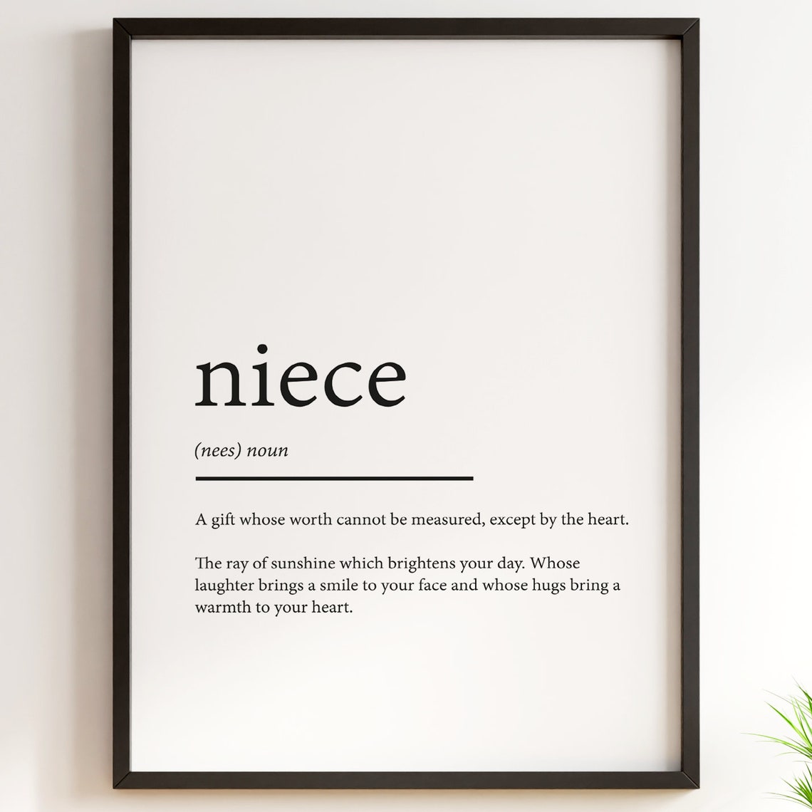 Niece Definition Print Typography Family Prints Gift | Etsy Niece Definition Print Typography Family Prints Gift | Etsy