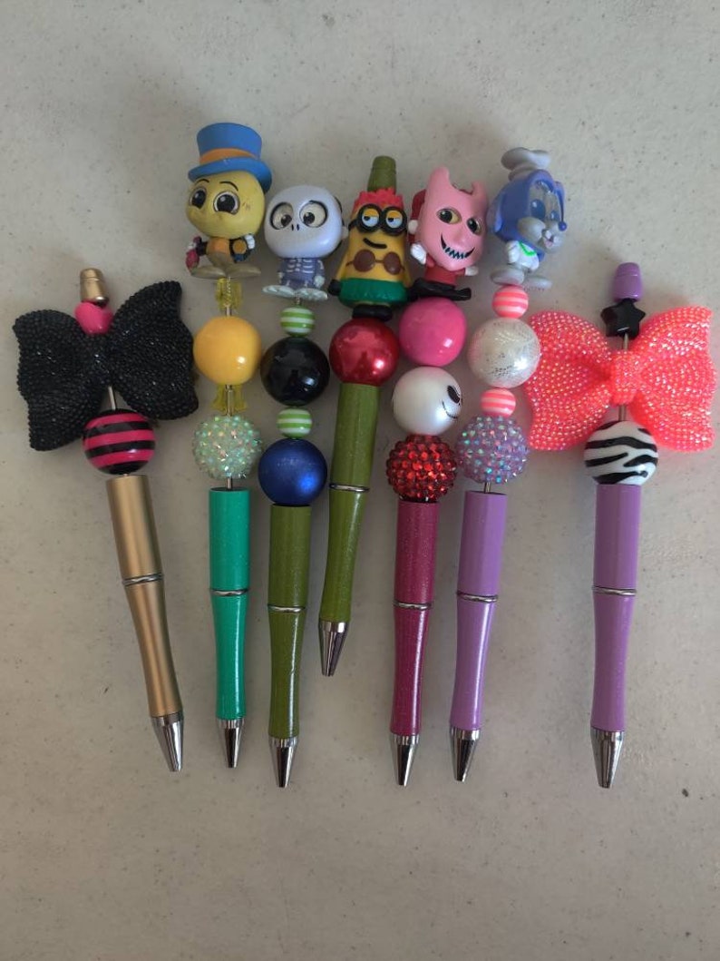 Beaded/toppers/character Pens - Etsy
