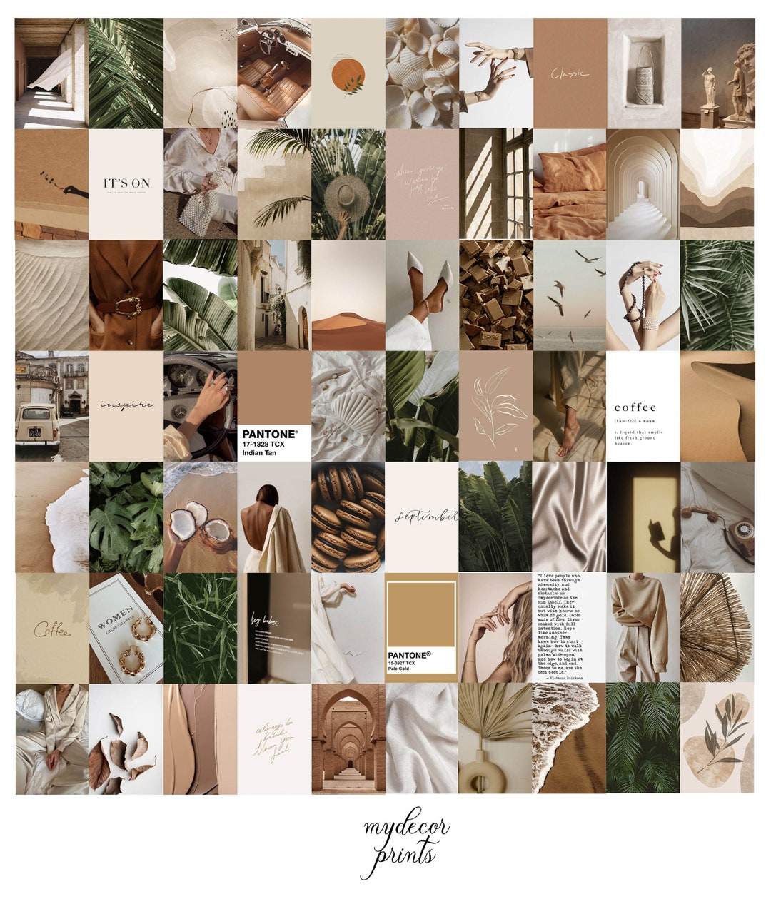 Boujee Boho 2 Aesthetic Wall Collage Kit digital Download 70pcs Earth ...