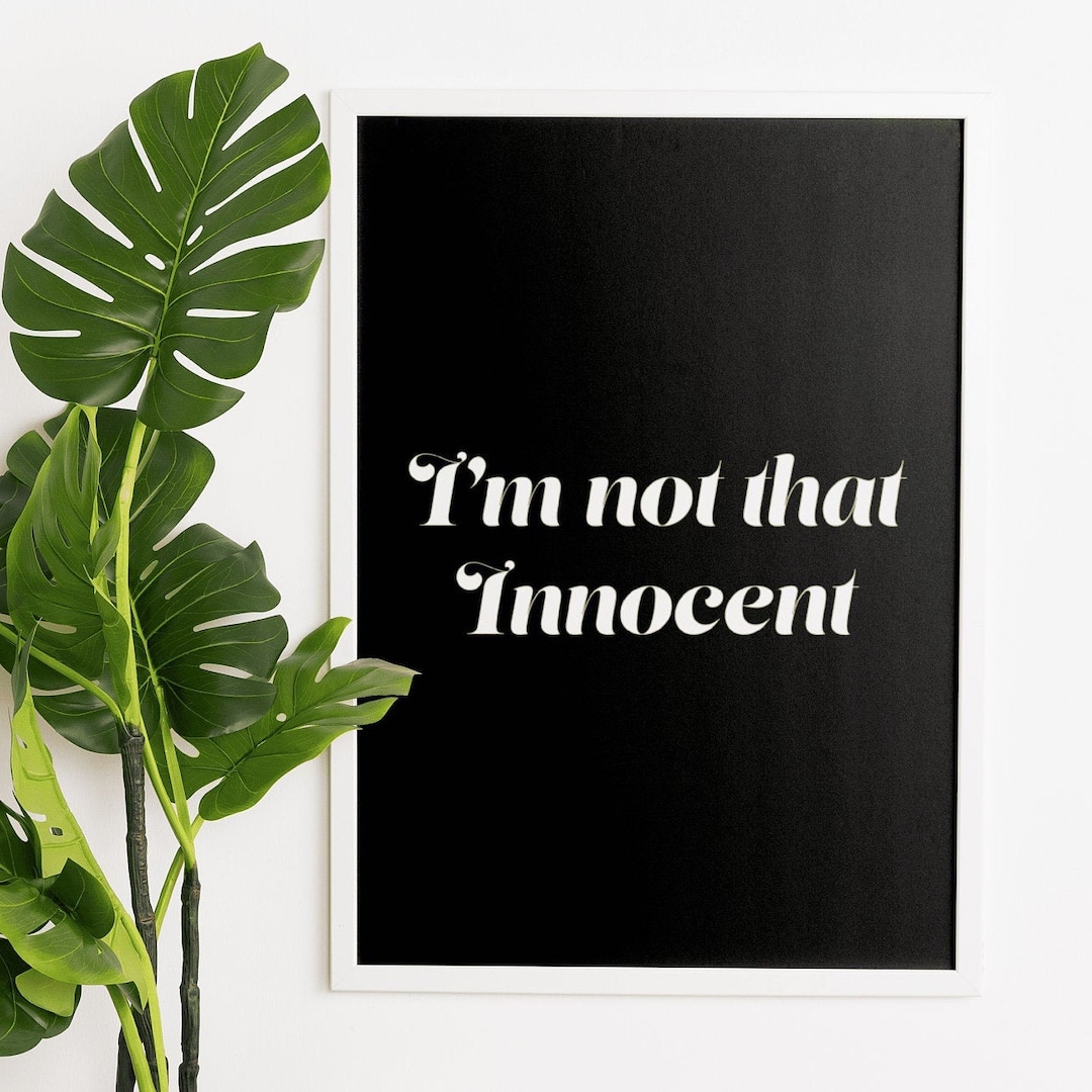 I'm Not That Innocent Britney Spears Song Printable Wall - Etsy France