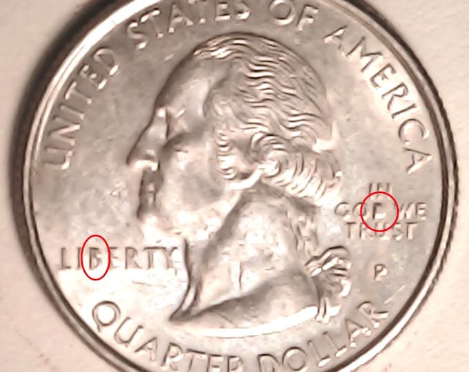 ERROR Coin: 1999-P Delaware State Washington Quarter, Die Chips - Etsy