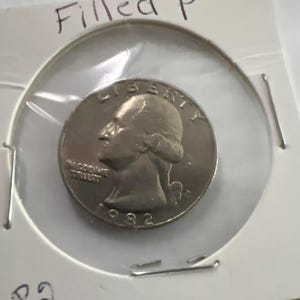 ERROR Coin: 1982-P Washington Quarter With Filled P Mint Mark - Etsy