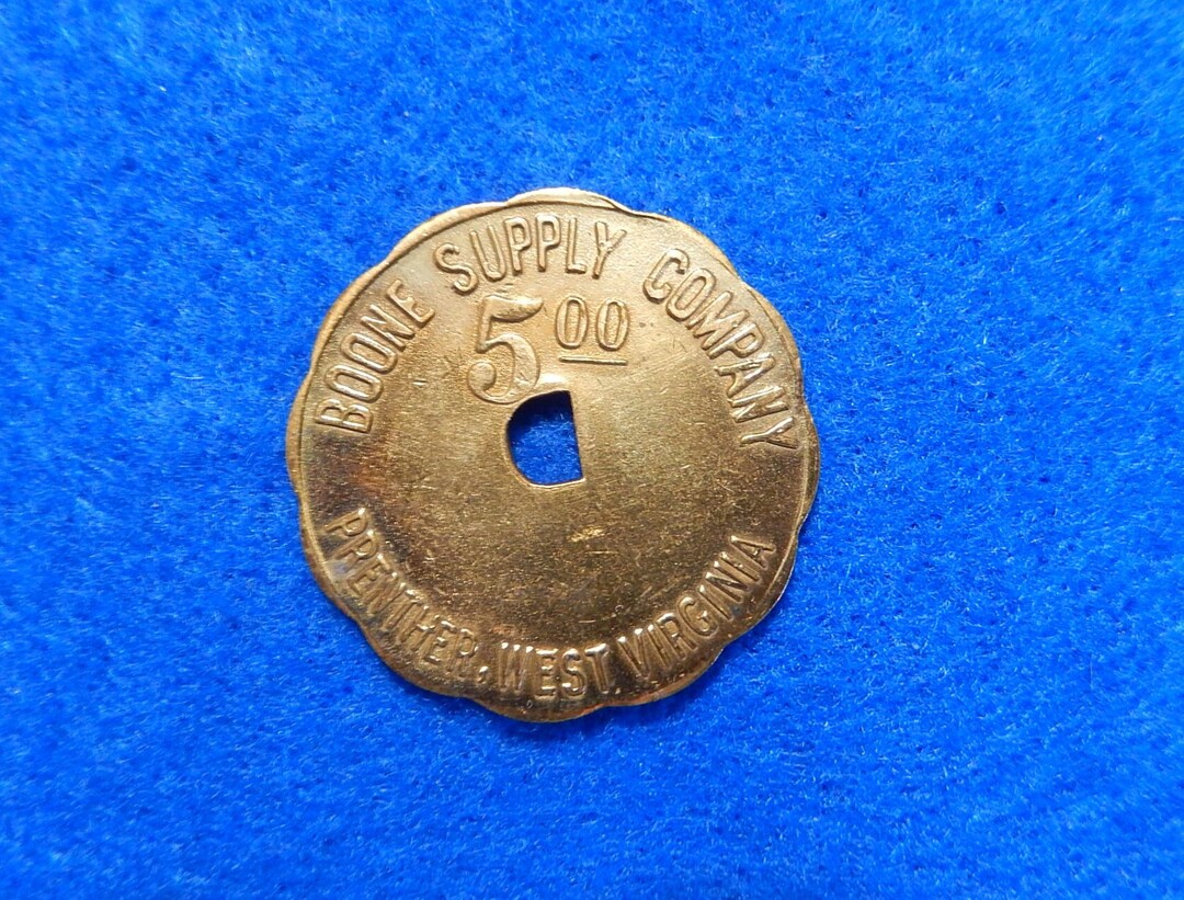 Coal Scrip Token: Boone Supply Co. Prenther West Virginia 5 - Etsy