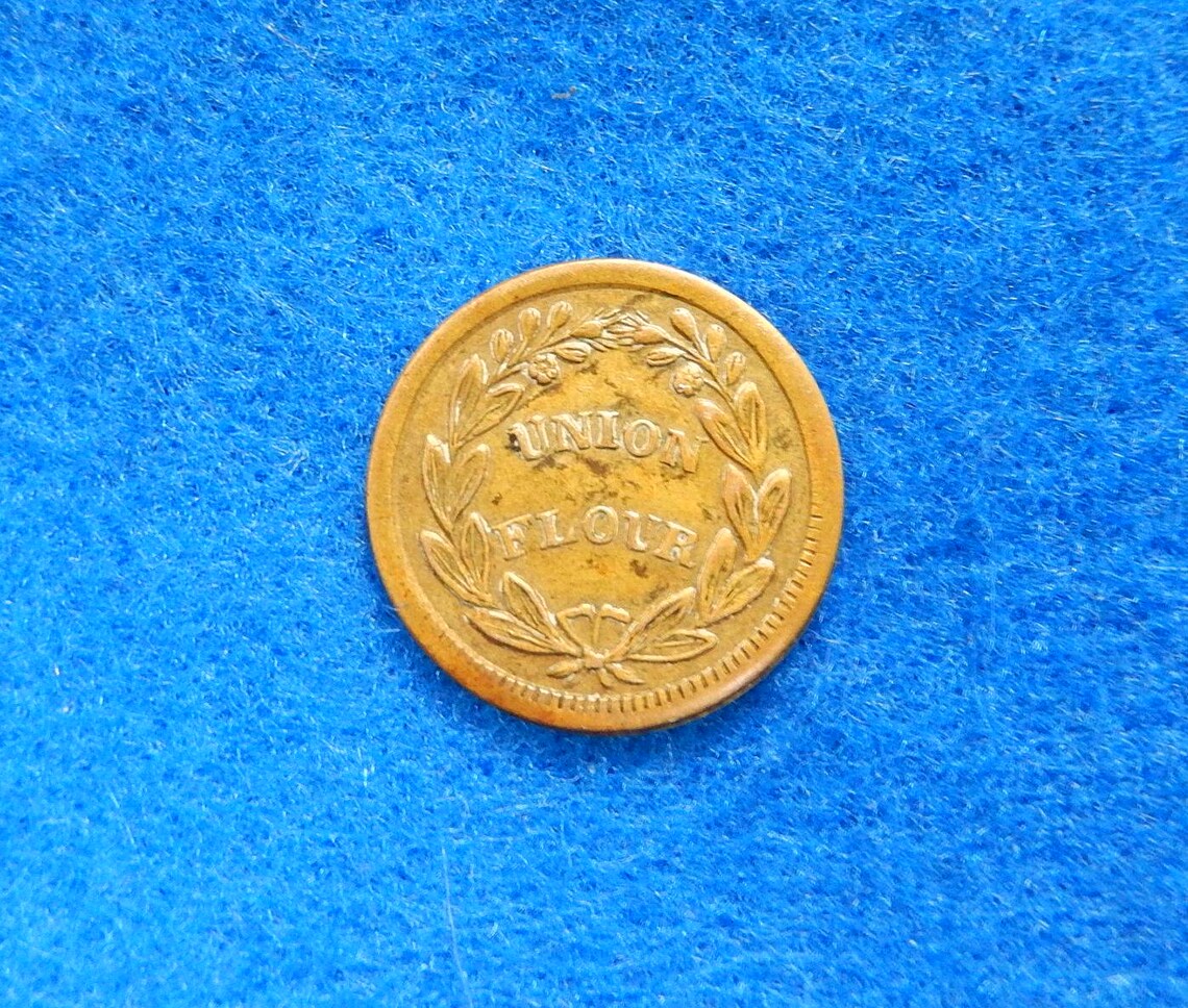 Rare 1860's Civil War Token, D.L. WING, Albany New York, UNION FLOUR ...
