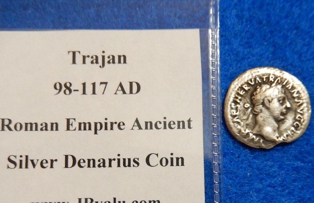 Roman Empire Ancient Silver Denarius Coin, Trajan 98-117AD, 1.9 Grams ...