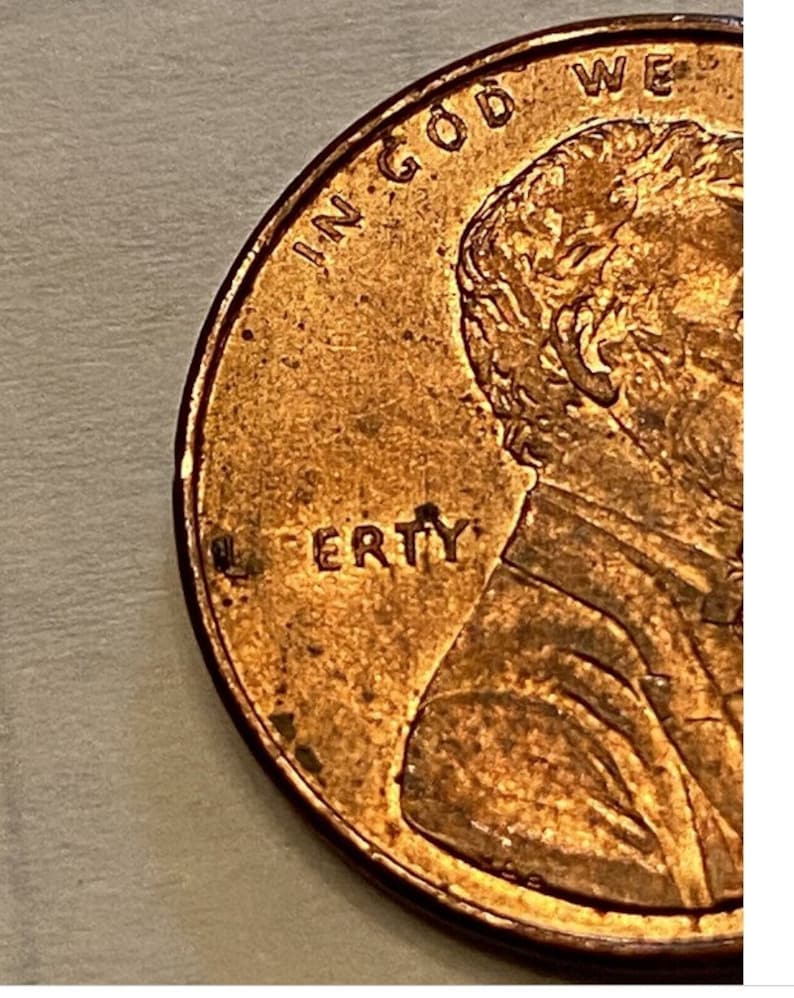 ERROR Coin: 1998-P Lincoln Penny/cent Struck Through Grease Error ...