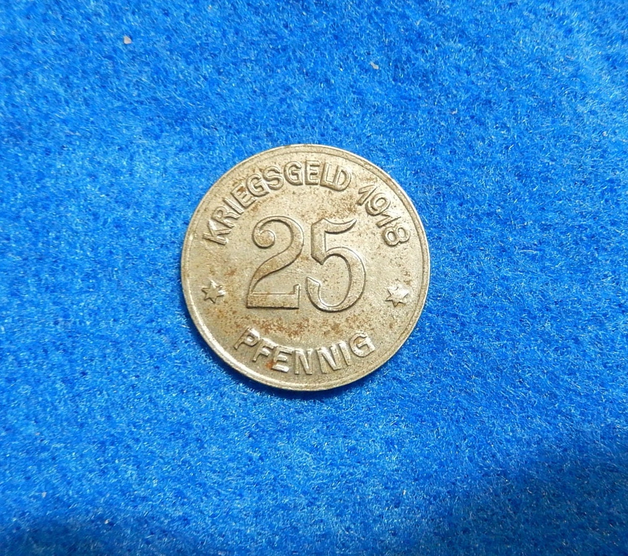 1918 NOTGELD/KRIEGSGELD Coblenz Germany 25 Pfennig Original WWI Iron ...