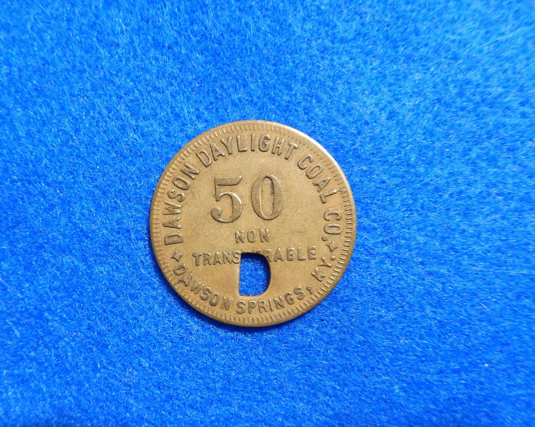 Coal Scrip Token: Dawson Daylight Coal, Dawson Springs, Kentucky - 50 Cents, Vintage - Etsy