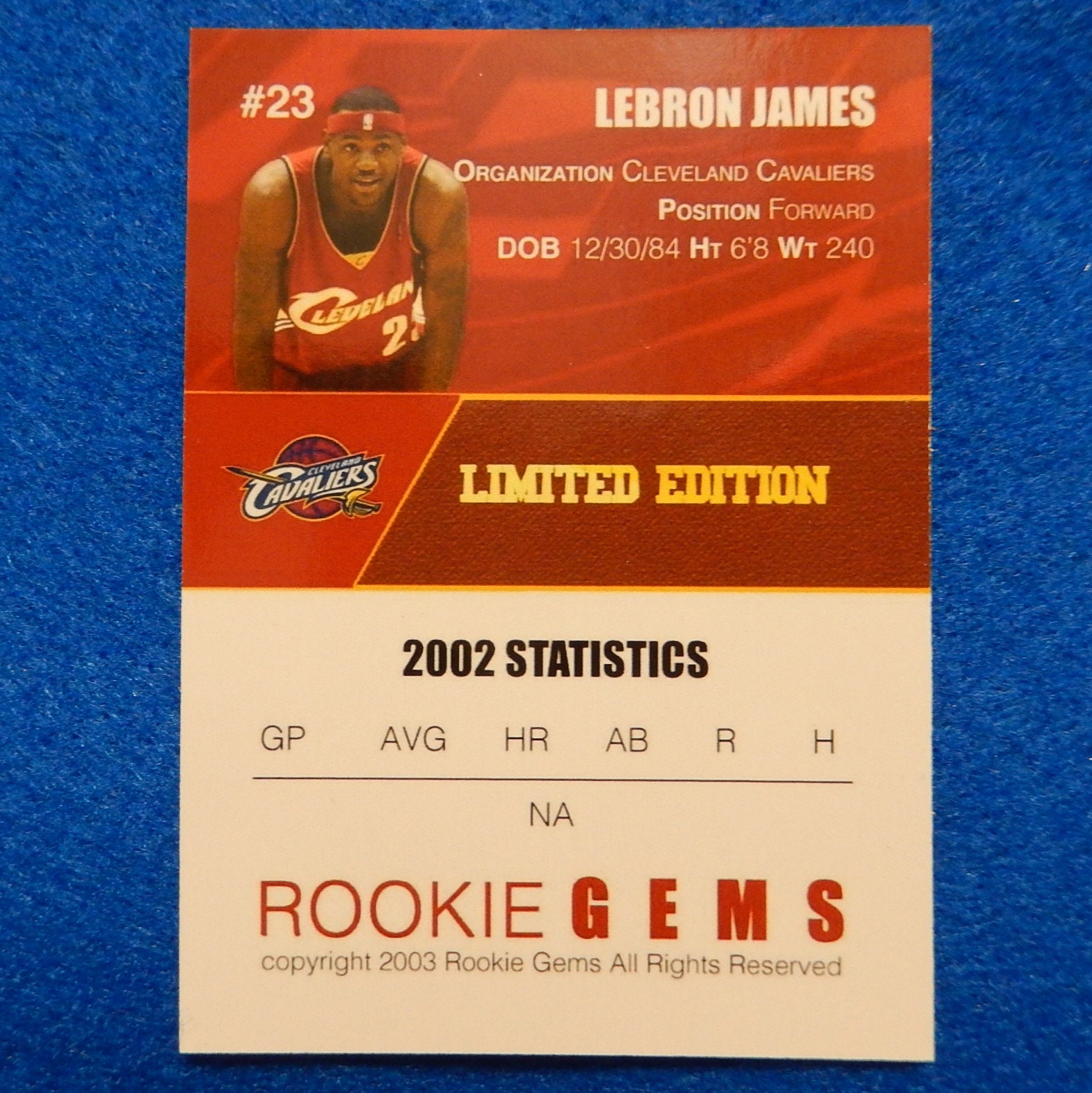 LEBRON JAMES NBA Rookie Basketball Card by Rookie Gems Near - Etsy